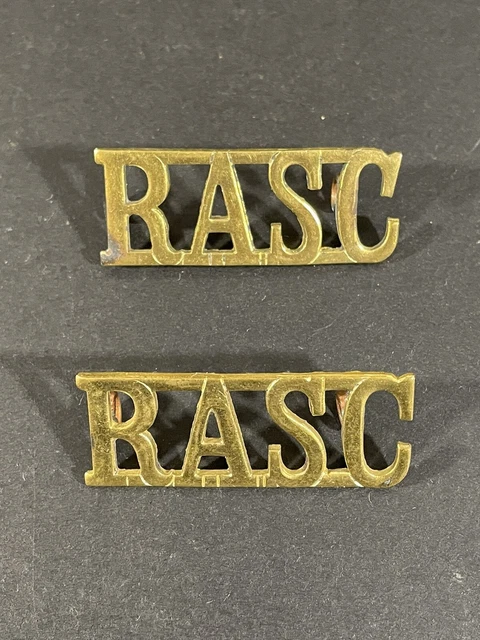 WW2 BRITISH ARMY, Royal Army Service Corps RASC Shoulder Strap Title ...