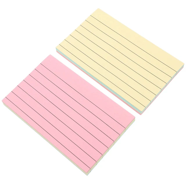 180PCS RECORD CARDS Ruled Both Sides Ruled Writing Papers (Colorful ...