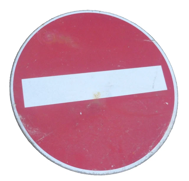 ALTES VERKEHRSSCHILD SCHILD RUND 📢 Verkehrszeichen Durchfahrt Verboten ...