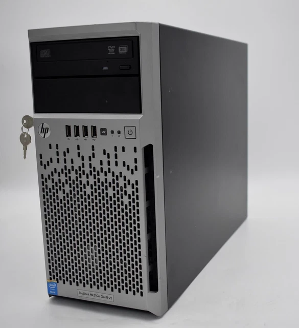 HP PROLIANT ML310E Gen8 v2 Tower Server E3-1241 v3 3.50GHz CPU 2GB RAM ...