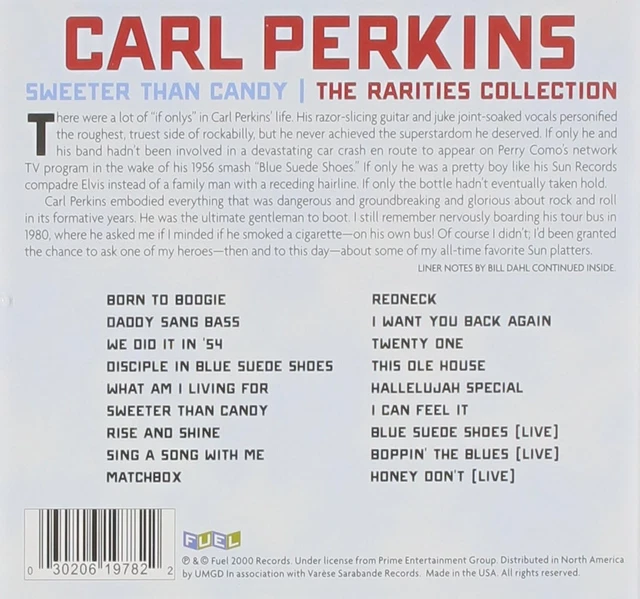 CARL PERKINS SWEETER Than Candy: The Rarities Collection (CD) EUR 11,57 ...