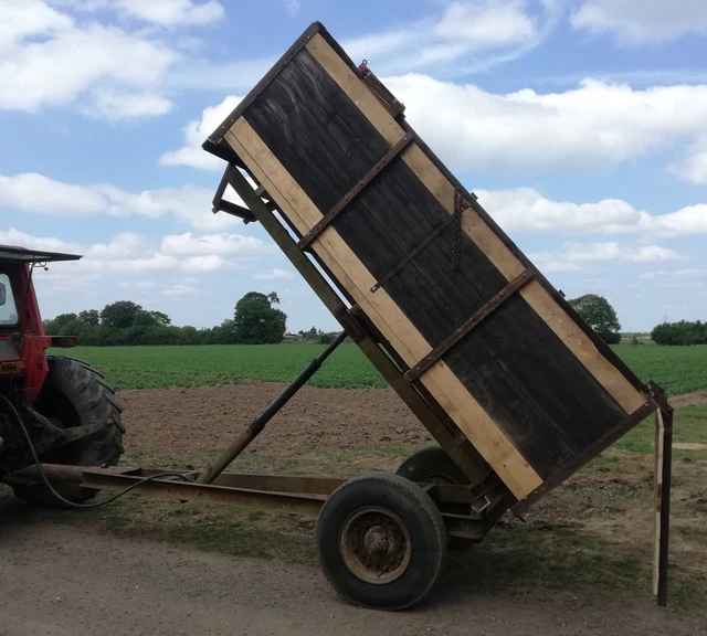 FRONT AND REAR loading 3 ton tipping trailer smallholding horse muck £ ...