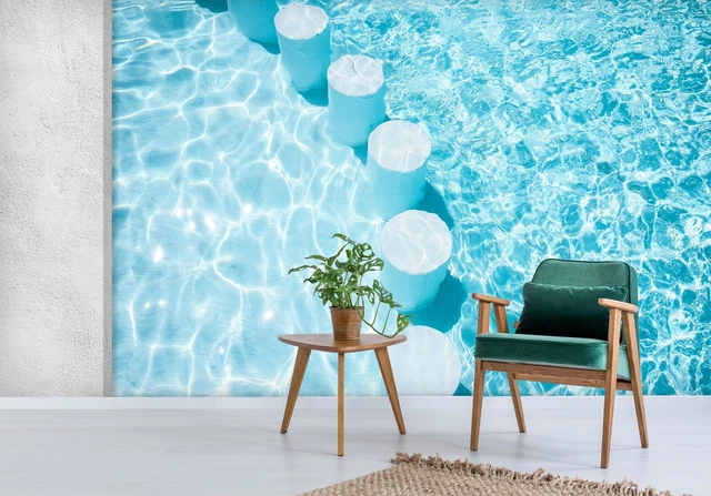 3D SWIMMING POOL 6423 Wallpaper Mural Paper Wall Print Indoor Murals CA ...