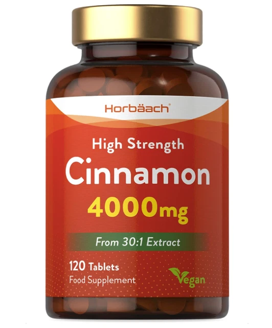 CINNAMON TABLETS 4000MG 120 Count High Strength Supplement £10.89 ...