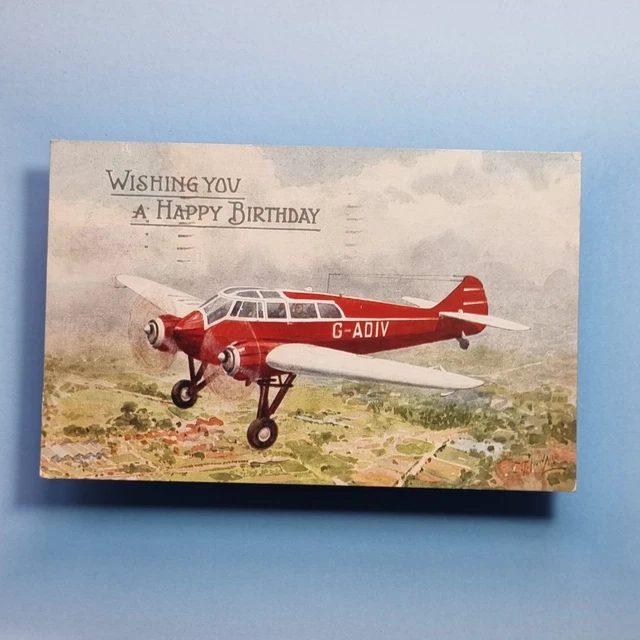 COMMERCIAL AIRCRAFT POSTCARD 1935 GAL Monospar ST25 Passenger Plane ...