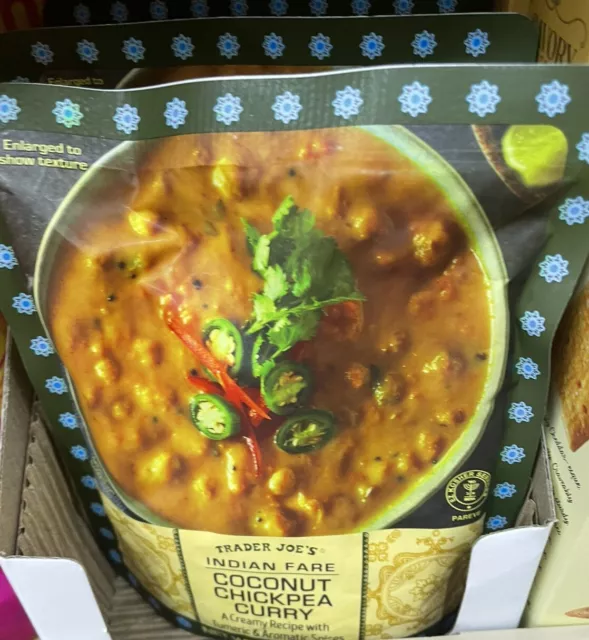 2 PACK TRADER Joe's Coconut Chickpea Curry 10 oz Kosher NEW LIMITED £19 ... 2 PACK TRADER Joe's Coconut Chickpea Curry 10 oz Kosher NEW LIMITED £19 ...