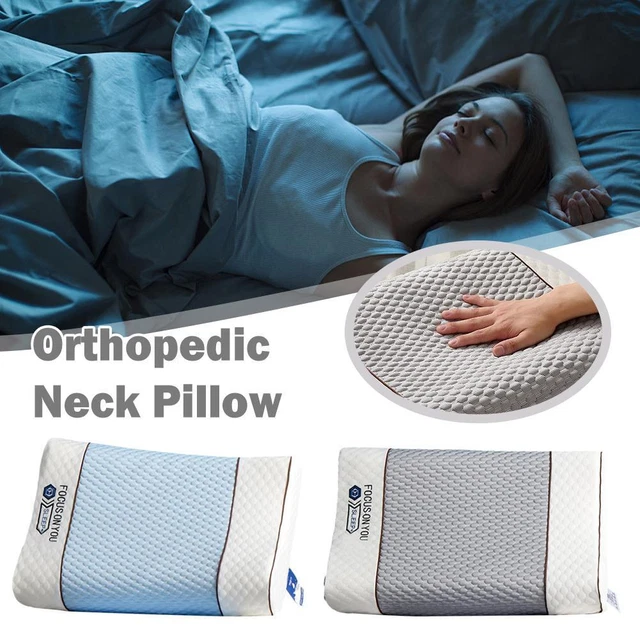 NATURAL LATEX ORTHOPEDIC Pillows Remedial Neck Sleep Protect Vertebrae ...