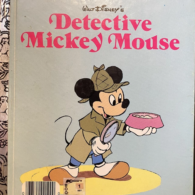 LITTLE GOLDEN BOOK Walt Disney's Detective Mickey Mouse (1985) VG $8.95 ...