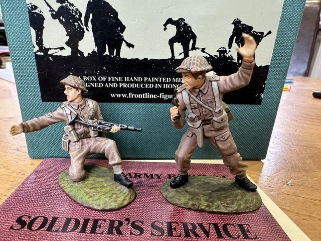 FRONTLINE FIGURES - WWII British Infantry -officer & NCO 1/32 Scale ...