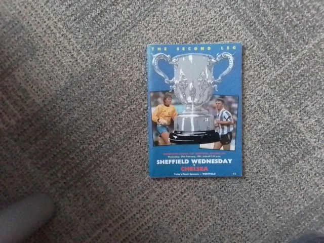 SHEFFIELD WEDNESDAY V Chelsea 1991 League Cup Semi Final 2nd Leg ...