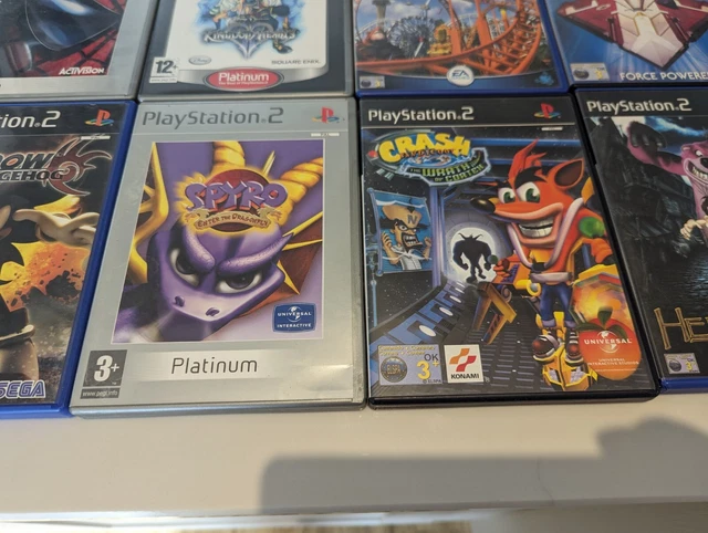 10 GAME PS2 Game Bundle Crash Bandicoot- Spyro - Spiderman - Sims ...
