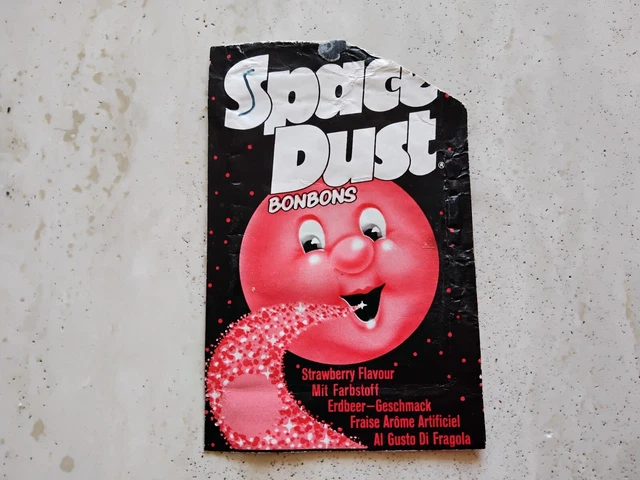 VINTAGE SPACE DUST popping candy wrapper 1970's Strawberry Flavour £0. ...