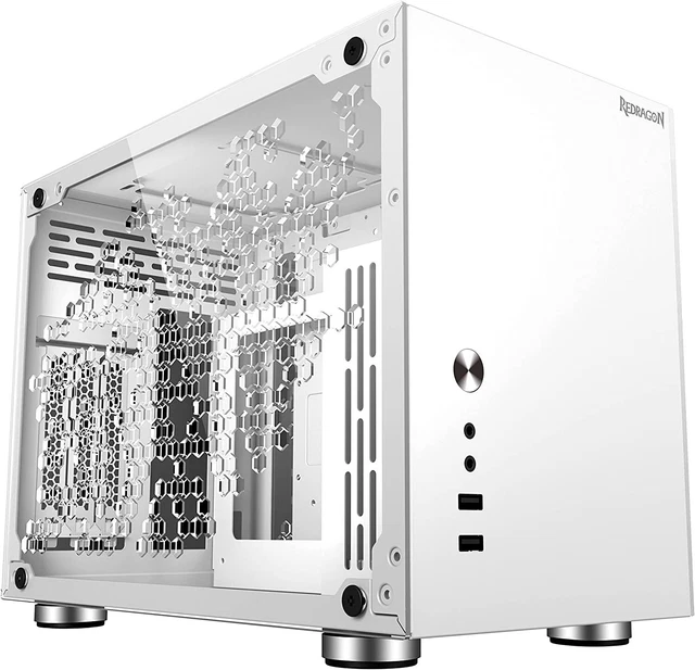 REDRAGON EB211 MINI-ITX Gaming PC Case Vented Honeycomb Acrylic ...