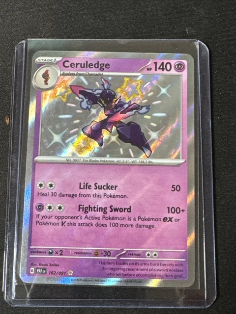 CERULEDGE PALDEAN FATES 162/091 Shiny Holo Rare Pokemon Card EUR 2,43 ...
