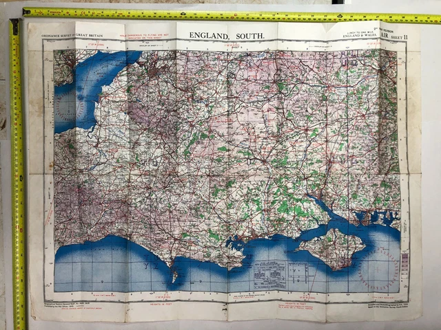 ORIGINAL WW2 BRITISH Army / RAF Map - England South £16.00 - PicClick UK