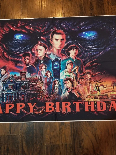 STRANGER THINGS HAPPY Birthday Backdrop Banner Background for Boys 7 ...