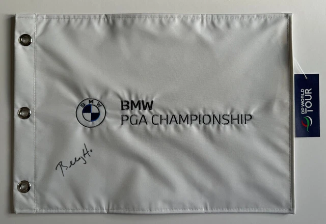 SIGNED BILLY HORSCHEL BMW PGA Championship Wentworth 2024 Flag - EXACT ...