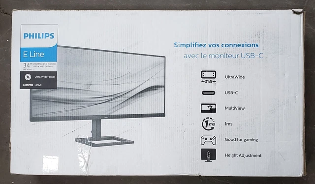 PHILIPS 343E2E ULTRA Wide 34" 2560x1080 USB-C Monitor $932.50 EUR 139 ...