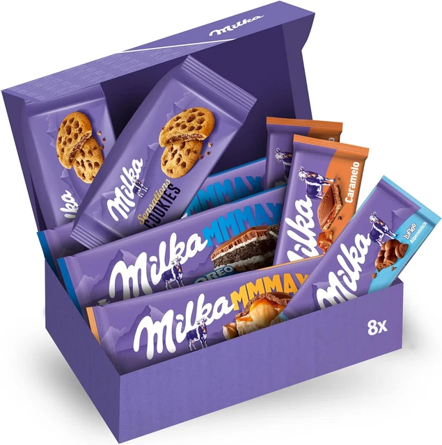 MILKA BOX, CIOCCOLATO E Pasticceria Milka Con Tavolette E Biscotti ...