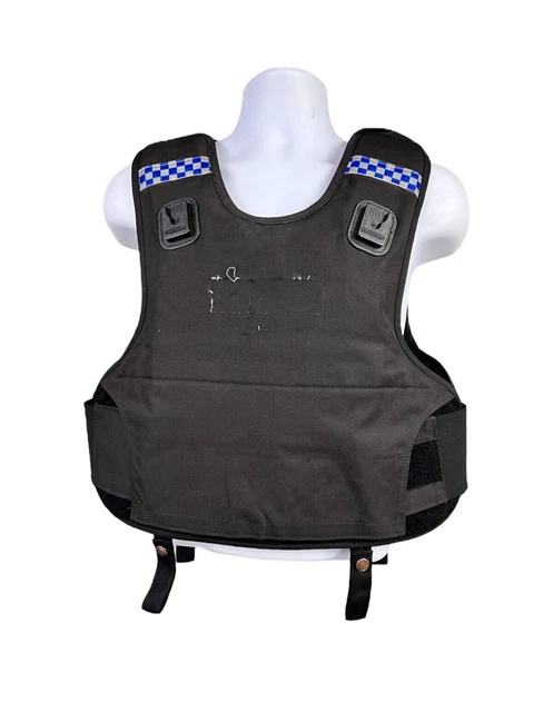 GENUINE EX POLICE Mehler Body Armour Black Ballistic Dual Protection ...