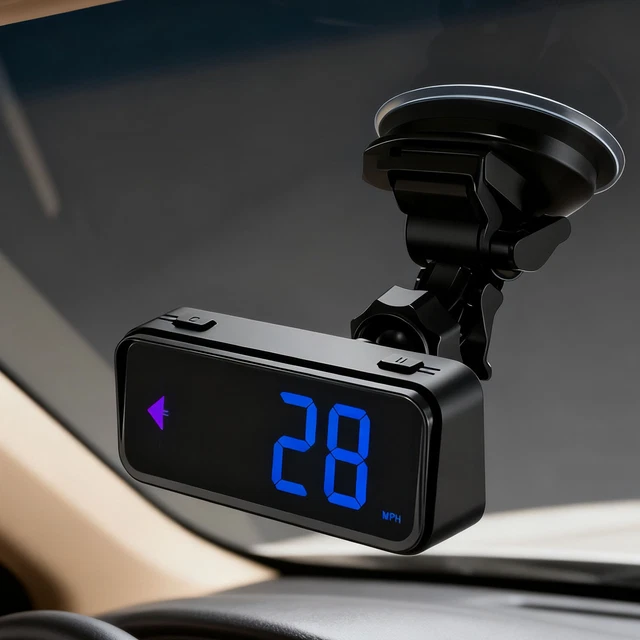 2024 MINI LED Digital Speedometer GPS Car HUD Head Up Display MPH/KMH ...