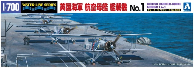 AOSHIMA 1/700 WATER Line British Navy Carrier Aircraft Set No.1 Model ...