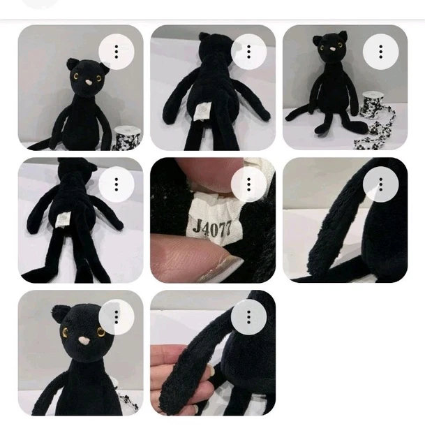 JELLYCAT BLACK CAT Rumplekin retired soft toy sd £141.10 - PicClick UK