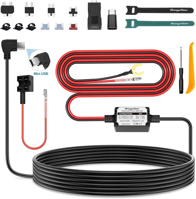 RANGE TOUR DASH Cam Hardwire Kit, Hard Wiring Kit for Car with Mini USB ...