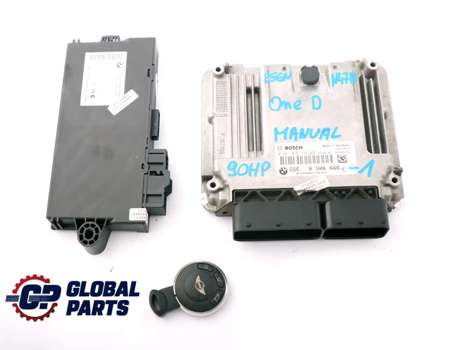 MINI ONE R56 LCI 90HP N47N Diesel Engine ECU Kit DDE CAS 3 Key 8506666 ...