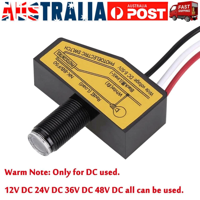 AUTOMATIC LIGHT CONTROL Sensor DC 12V 24V 36V 48V Dusk To Dawn ...