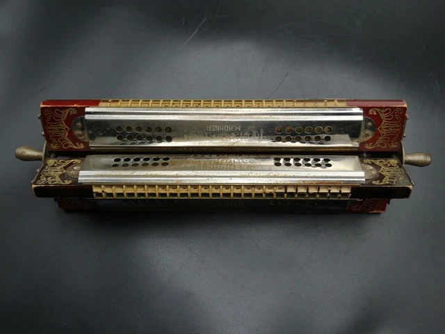 HOHNER MUNDHARMONIKA VIERFACH Kreuzwender Instrument zum Restaurieren ...