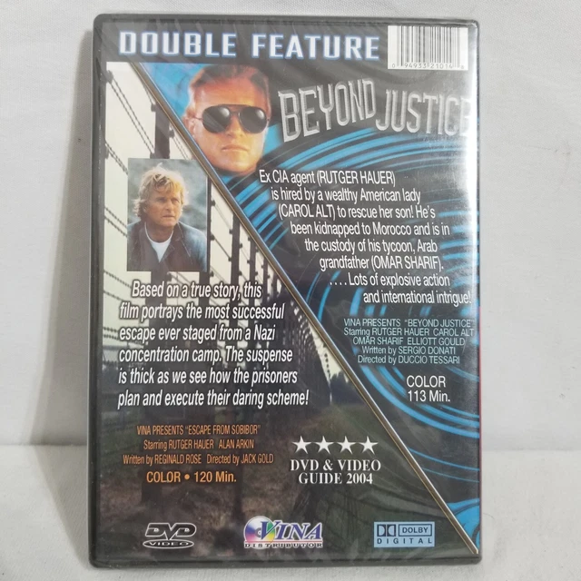 DOUBLE FEATURE DVD Beyond Justice & Escape From Sobibor Rutger Hauer ...