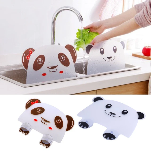 KITCHEN SINK WATER Splash Guards Sucker Washing Anti-water Board Baffle ...