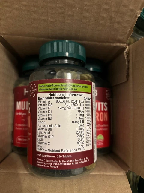 HOLLAND & BARRETT Multivits with Iron + 13 Vitamins |240 Tablets | New ...