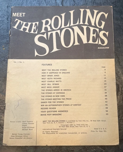 MEET THE ROLLING Stones Magazine #1 First Issue 1964 £18.78 - PicClick UK