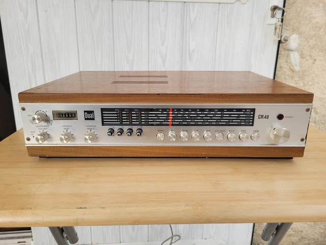 AMPLI TUNER HI-FI 1969 DUAL CR 40 AM-FM stereo receiver - prises DIN ...
