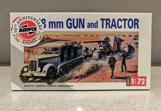 AIRFIX #02303 88MM Gun And Tractor, 50TH Anniversary Model. 1:72 Sealed ...