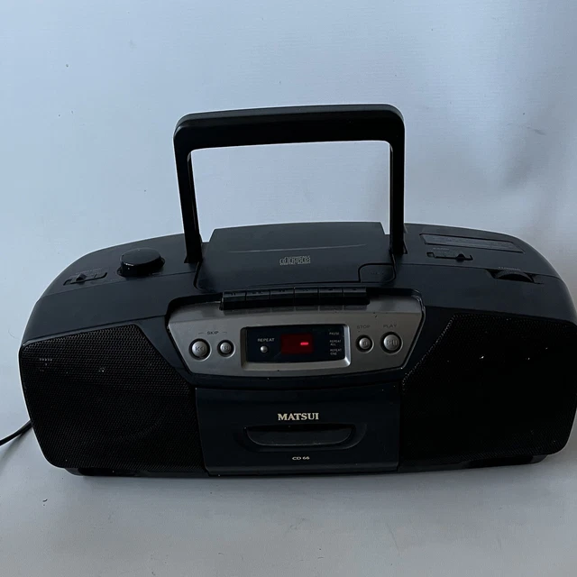 RETRO MATSUI CD66 CD Stereo Radio Cassette Player Portable CD Faulty £ ...