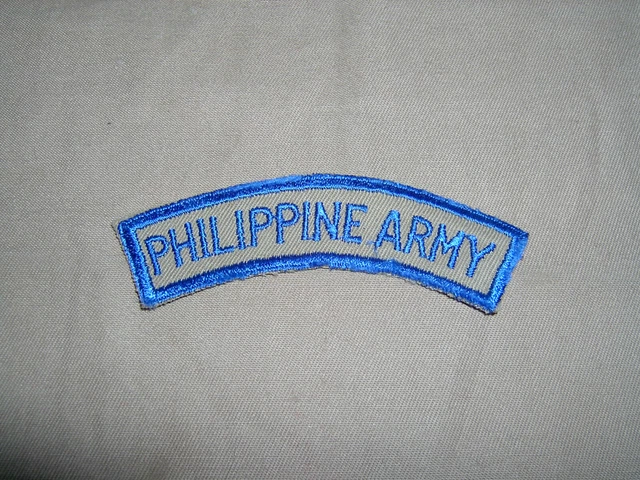 PHILIPPINE ARMY SHOULDER arc tab rocker on twill £8.95 - PicClick UK