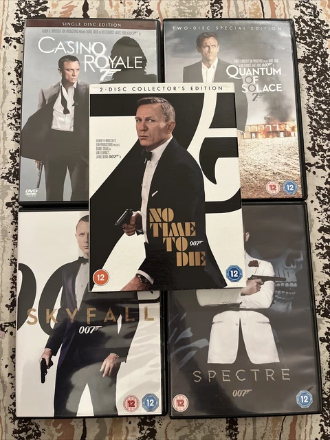 JAMES BOND 007 Daniel Craig Full Set x5 DVDs inc NEW No Time To Die EUR 29,18 - PicClick IT