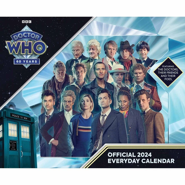 DOCTOR WHO DESK Calendar 2024 - Entertainment - Day To View £8.98 ...