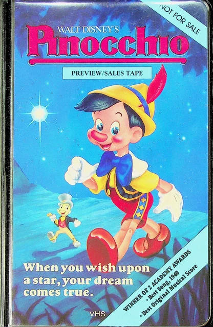 WALT DISNEY'S PINOCCHIO Preview/Sales Tape - VHS - Open, Pre-owned £92. ...