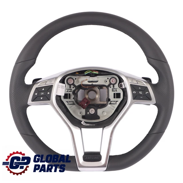 STEERING WHEEL MERCEDES W204 W207 W212 W218 NEW Black Leather Sport ...