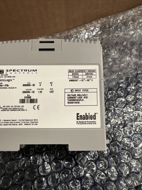 SPECTRUM CONTROLS 1762SC-IF8U Micrologix Analog Input Module $2,000.00 ...