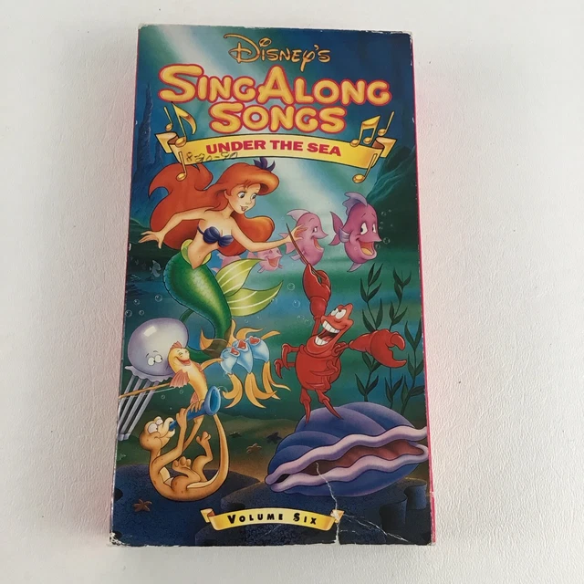 DISNEY SING ALONG Songs VHS Tape Under The Sea Little Mermaid Princess ...