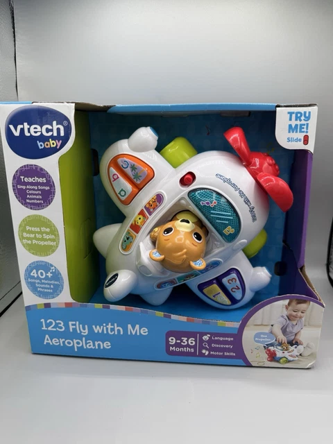 VTECH 123 FLY with Me Plane-infant-toy 9-36m-ideal Gift-Educational ...