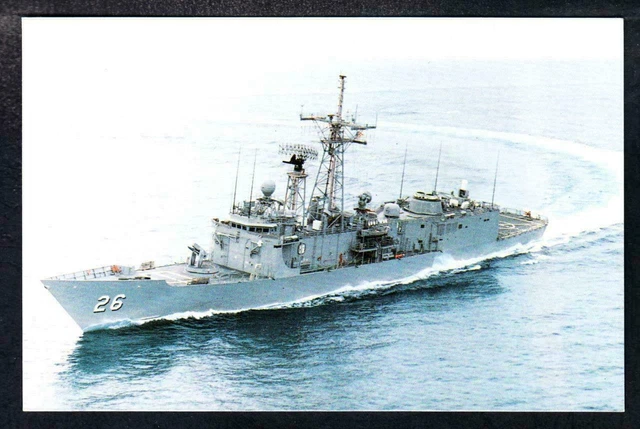 GUIDED MISSILE FRIGATE USS GALLERY FFG-26 Port View Navy Ship Postcard ...