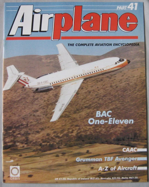 AIRPLANE ISSUE 41 BAC One-Eleven poster, Grumman TBF Avenger cutaway ...