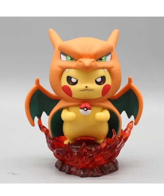 POKÉMON PIKACHU ACTION Figure Cosplay Charizard 12cm STATUA DA ...