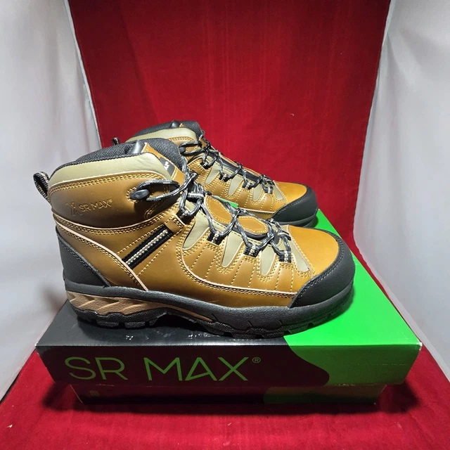 SR MAX WINSTON Men's 10 Brown MaxTRAX Composite Toe EH Slip Resistant ...